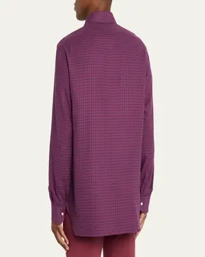 Kiton Gingham Cotton Sport Shirt