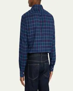 Kiton Plaid Button-front Shirt