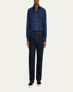 Kiton Plaid Button-front Shirt