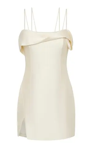 Rachel Gilbert Bronte Wool-silk Satin Mini Dress