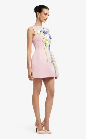 LEO LIN Ali Embroidered Mini Dress - Light Pink