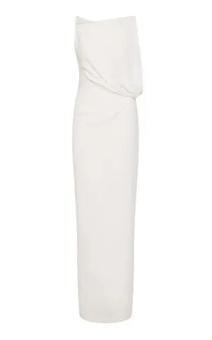 Rachel Gilbert Claudia Draped Column Gown - Ivory