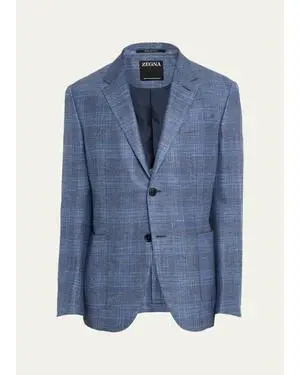 Zegna Melange Windowpane Sport Coat