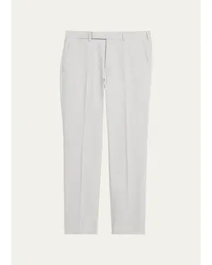 Zegna Cotton-stretch Modern Fit Trousers - Gray
