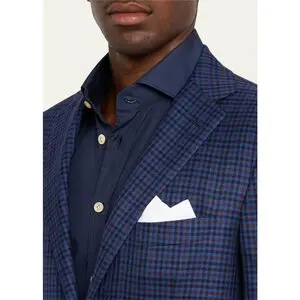 Kiton Cashmere Multi-check Sport Coat