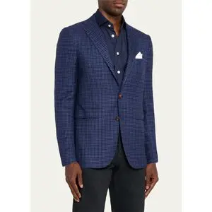 Kiton Cashmere Multi-check Sport Coat