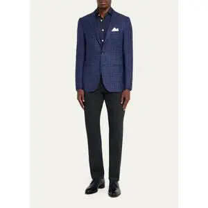 Kiton Cashmere Multi-check Sport Coat