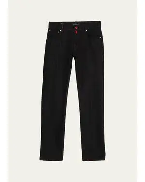 Kiton Straight-fit Jeans - Black