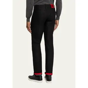 Kiton Straight-fit Jeans - Black