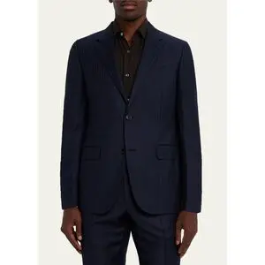 Zegna Trofeo Wool Tonal Stripe Two-piece Suit - Navy
