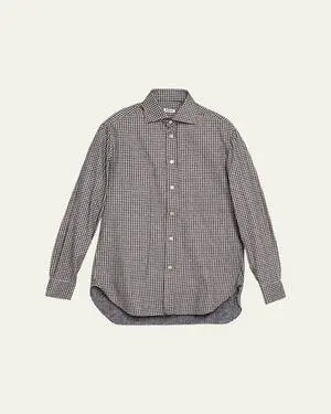 Kiton Cotton Houndstooth Classic-fit Sport Shirt