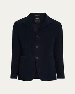 Zegna Cashmere Il Conte Chore Jacket - Nvy Sld