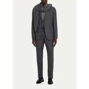 Zegna Tonal Plaid 15milmil15 Wool Suit - Gray