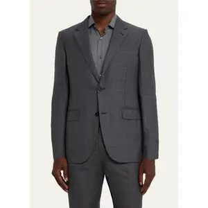 Zegna Tonal Plaid 15milmil15 Wool Suit - Gray