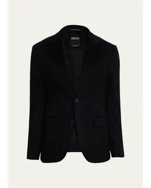 Zegna Oasi Cashmere Single-breasted Blazer - Black