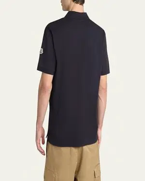 Moncler Cotton Archive Logo Polo Shirt