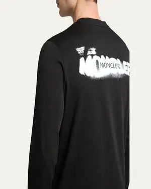 Moncler Cotton Graffiti Logo Long-sleeve T-shirt
