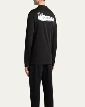 Moncler Cotton Graffiti Logo Long-sleeve T-shirt