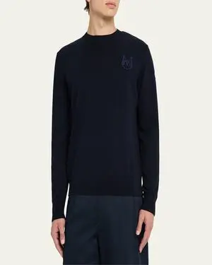 Moncler Monogram Appliqué Crewneck Sweater