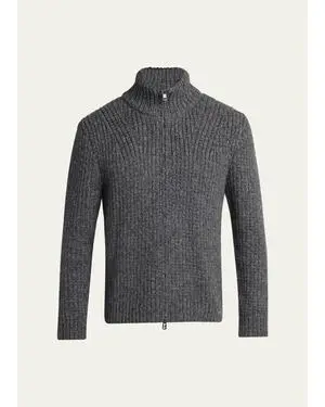 Moncler Ribbed Full-zip Sweater
