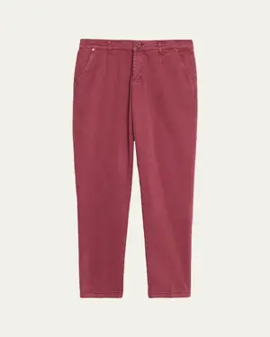 Kiton Straight Fit Flat-front Trousers - Red