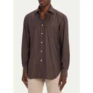 Kiton Cotton Sport Shirt - Brown