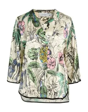 SHIRTAPORTER Floral Print Top - Beige