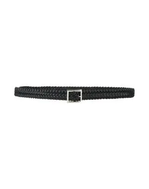 Amiri Leather Belt With Logo Buckle - Black