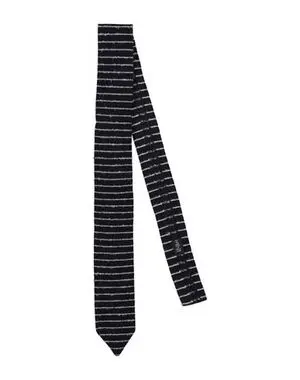 DRUMOHR Striped Wool Necktie - Black