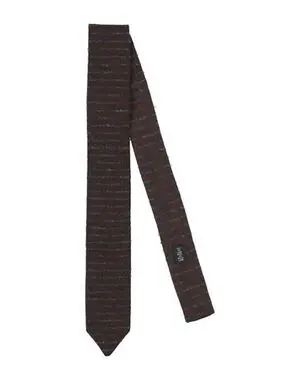 DRUMOHR Striped Wool Necktie - Brown