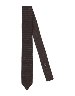DRUMOHR Striped Wool Necktie - Brown