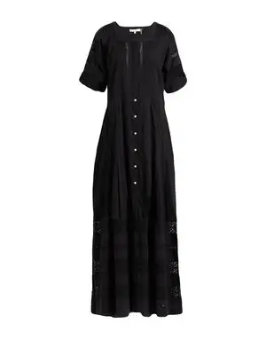 LoveShackFancy Cotton Maxi Dress With Lace Trims