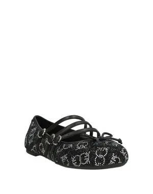 Pinko Leather And Textile Fiber Ballet Flats