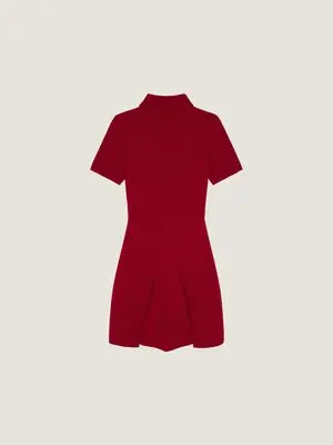 Givenchy Polo Wool And Cashmere Dress - Deep Red