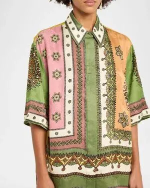 ALEMAIS Floral-print Viscose Shirt - Multi