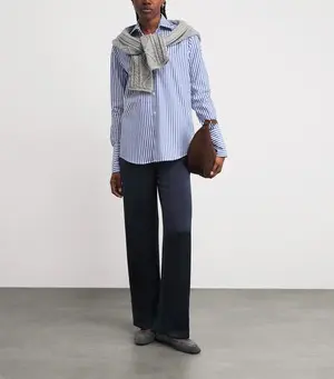 WITH NOTHING UNDERNEATH Cotton Poplin Boyfriend Shirt