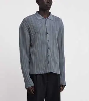 LE17SEPTEMBRE Cotton-blend Ribbed Polo Cardigan