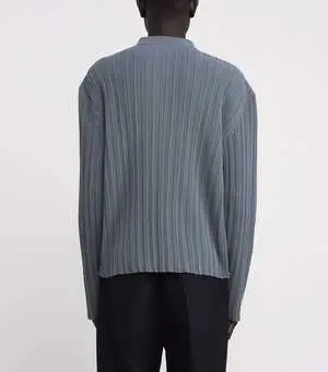 LE17SEPTEMBRE Cotton-blend Ribbed Polo Cardigan