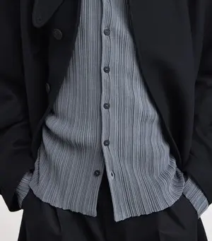LE17SEPTEMBRE Cotton-blend Ribbed Polo Cardigan