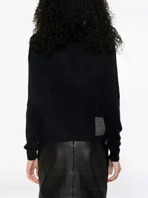 Prada Geometric-pattern V-neck Jumper