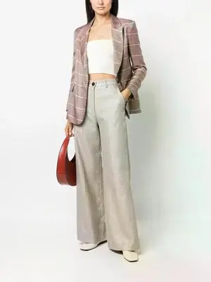 FORTE_FORTE Wide-leg Metallic Trousers