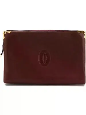 Cartier Embossed Logo Clutch