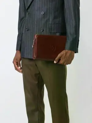 Cartier Embossed Logo Clutch