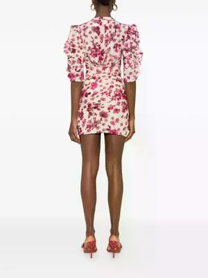 Isabel Marant Étoile Doris Rose Print Silk Blend Dress - Neutrals