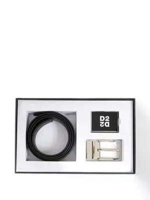 Dsquared2 Logo Buckle Belt Set