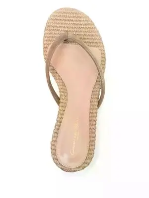 GIANVITO ROSSI Calypso Raffia Sandals