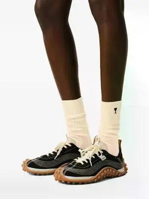 AMI Paris Three Pack De Coeur Socks - Neutrals