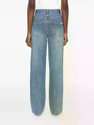 SELF-PORTRAIT Embellished Straight Leg Jeans