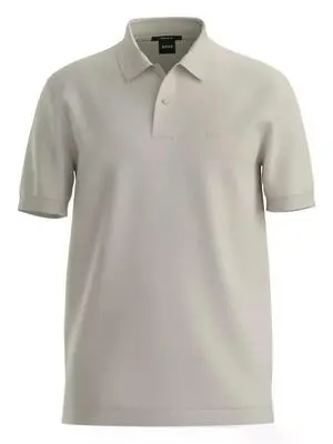 BOSS Pallas Polo Shirt In Cotton Piqué With Embroidered Logo - Neutrals
