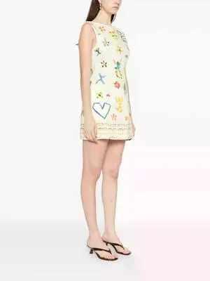 ALEMAIS Sidi Floral Mini Dress - Neutrals